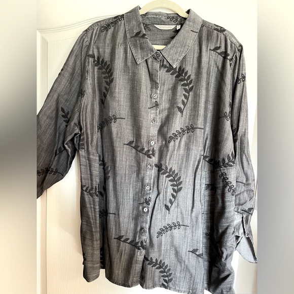 Soft Surroundings | Tops | Casual Gray Denim Top | Poshmark